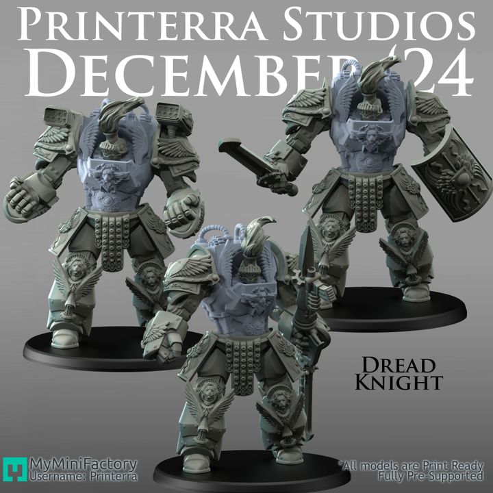 3D Printable 045 Royal Dreadknight by Printerra Studios